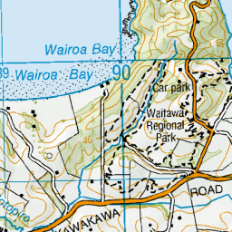 Wairoa Bay, Auckland - NZ Topo Map