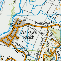 Waikawa Beach, Manawatu-Wanganui - NZ Topo Map