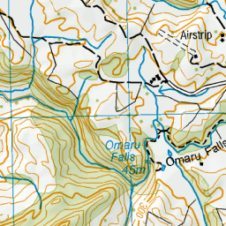 Omaru Falls, Waikato - NZ Topo Map