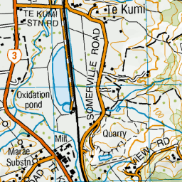 Te Kumi, Waikato - NZ Topo Map