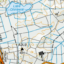 Lake Ohinewai, Waikato - NZ Topo Map
