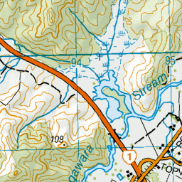 Mangawara Stream, Waikato - NZ Topo Map