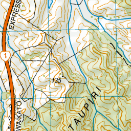 TAUPIRI RANGE, Waikato - NZ Topo Map