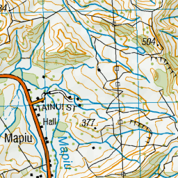Mapiu Stream, Waikato - NZ Topo Map