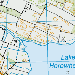 Lake Horowhenua, Manawatu-Wanganui - NZ Topo Map