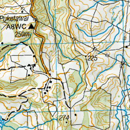 Puketawai, Waikato - NZ Topo Map