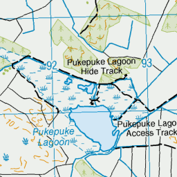 Pukepuke Lagoon, Manawatu-Wanganui - NZ Topo Map