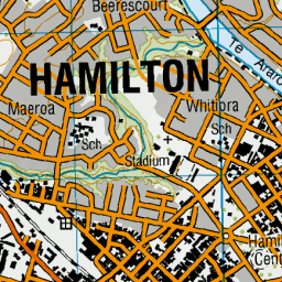 HAMILTON, Waikato - NZ Topo Map