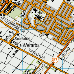 Weraroa, Manawatu-Wanganui - NZ Topo Map