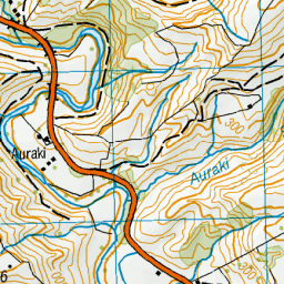 Auraki, Manawatu-Wanganui - NZ Topo Map