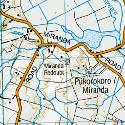 Miranda Redoubt, Waikato - NZ Topo Map