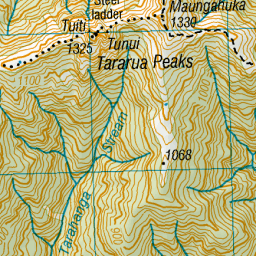 Tararua Peaks, Wellington - NZ Topo Map