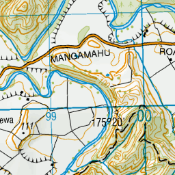 Whangaehu River, Manawatu-Wanganui - NZ Topo Map