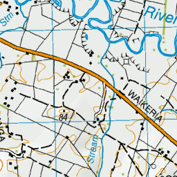 Puniu River, Waikato - NZ Topo Map