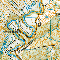 Whangaehu River, Manawatu-Wanganui - NZ Topo Map