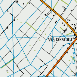 Waitakaruru Canal, Waikato - NZ Topo Map