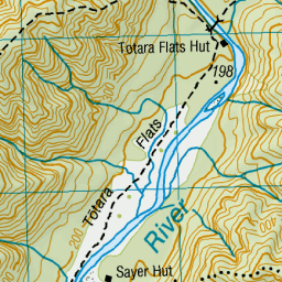 Totara Flats Hut, Wellington - NZ Topo Map