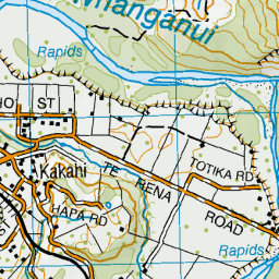 Kakahi, Manawatu-Wanganui - NZ Topo Map
