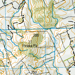 Piriaka Pa, Waikato - NZ Topo Map