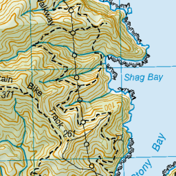 Shag Bay, Waikato - NZ Topo Map