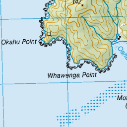 Okahu Point, Waikato - NZ Topo Map