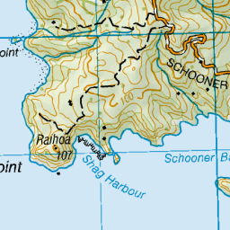 Shag Harbour, Auckland - NZ Topo Map