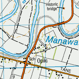 Opiki, Manawatu-Wanganui - NZ Topo Map