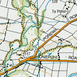 Porewa Stream, Manawatu-Wanganui - NZ Topo Map