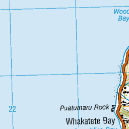 Whakatete Bay, Waikato - NZ Topo Map
