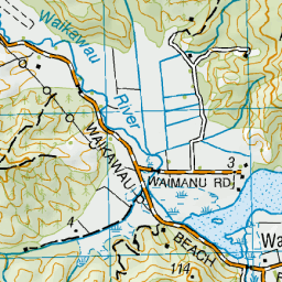 Waikawau River, Waikato - NZ Topo Map