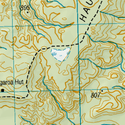 Hauhungaroa Hut, Manawatu-Wanganui - NZ Topo Map