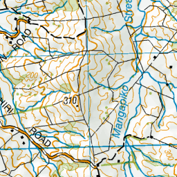 Mangapiko Stream, Waikato - NZ Topo Map