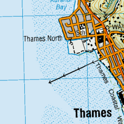Thames North, Waikato - NZ Topo Map