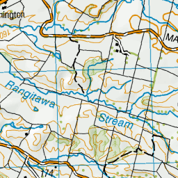 Rangitawa Stream, Manawatu-Wanganui - NZ Topo Map