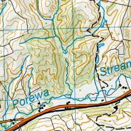 Porewa Stream, Manawatu-Wanganui - NZ Topo Map
