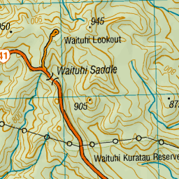 Waituhi Saddle, Waikato - NZ Topo Map