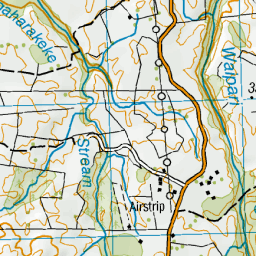 Waipari Stream, Waikato - NZ Topo Map