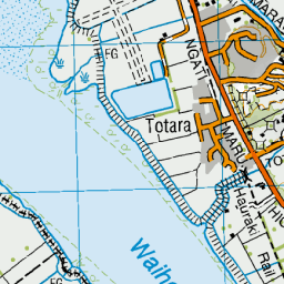 Waihou River, Waikato - NZ Topo Map