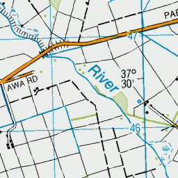 Waitoa River, Waikato - NZ Topo Map