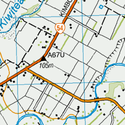 Oroua River, Manawatu-Wanganui - NZ Topo Map
