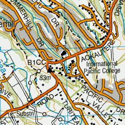 Turitea Stream, Manawatu-Wanganui - NZ Topo Map