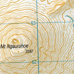 Mount Ngauruhoe, Waikato - NZ Topo Map