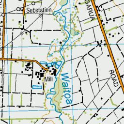 Waitoa River, Waikato - NZ Topo Map
