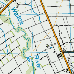 Waitoa River, Waikato - NZ Topo Map