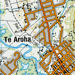 Te Aroha, Waikato - NZ Topo Map