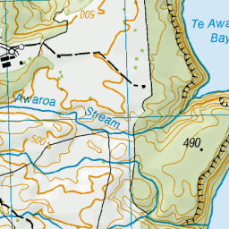 Te Awaroa Stream, Waikato - NZ Topo Map