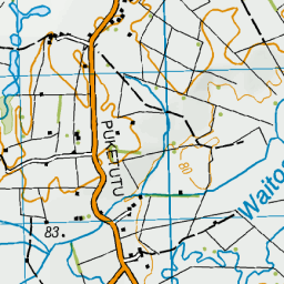 Waitoa River, Waikato - NZ Topo Map