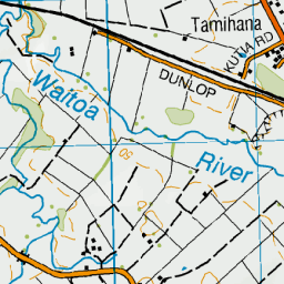Waitoa River, Waikato - NZ Topo Map