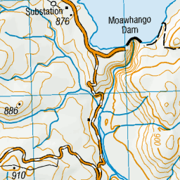 Moawhango Dam, Manawatu-Wanganui - NZ Topo Map