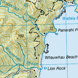 Whauwhau Beach, Waikato - NZ Topo Map